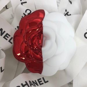 CHANEL | Accessories | Brand New Authentic Chanel 3d Red Camellia ...